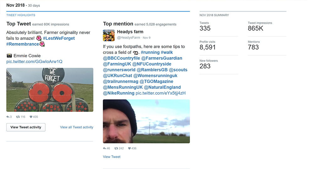 Twitter Reach November 2018
