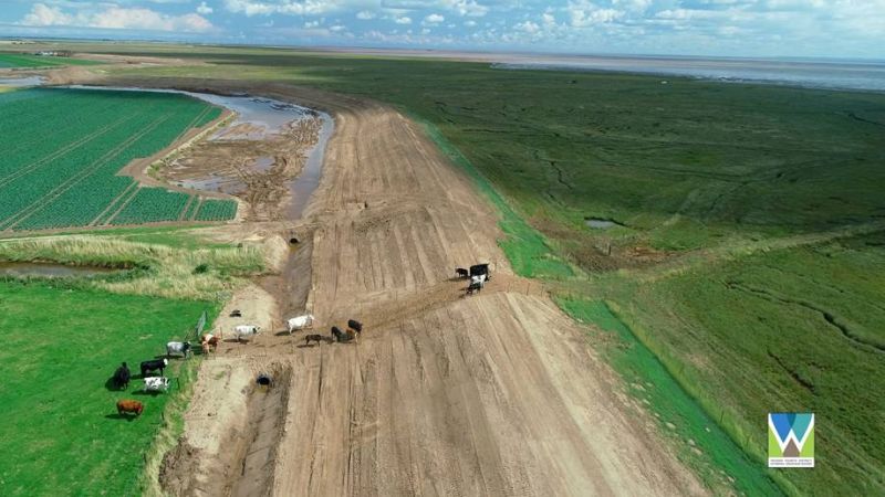 Farmers protected from flooding thanks to £1.8m sea defence project ...